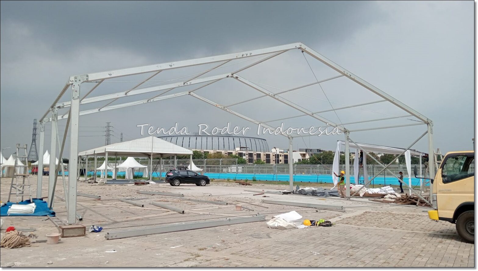 Sewa Tenda Roder Atap Block Out Dinding Transparan Area Bogor