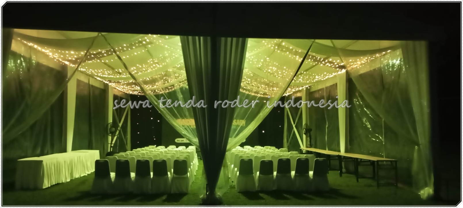 Penyedia Rental Tenda Roder Dekorasi Fairy Light Kain Juntai